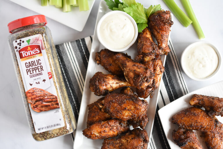 Garlic Pepper Chicken Wings Recipe - Tone's® - National Garlic Day